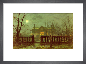 Old English House, Moonlight After Rain, 1883 Art Print by John ...