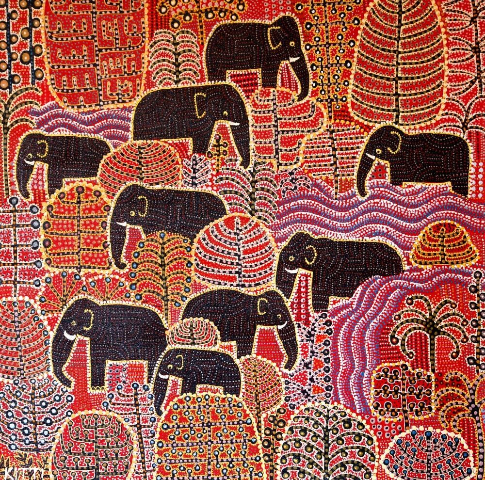 Nine Elephants Art Print by Thai Fine Art | King & McGaw