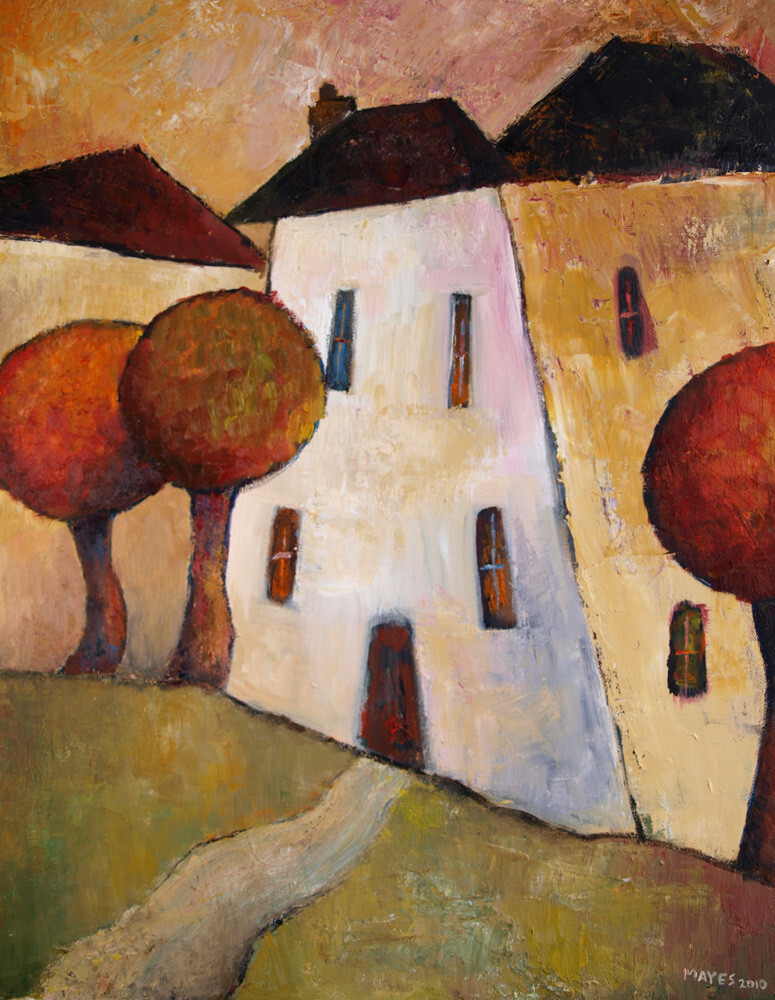 Three Huddled Houses Art Print by Jeremy Mayes | King & McGaw