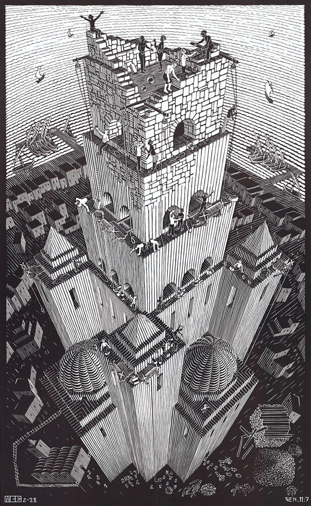 Tower of Babel Art Print by M.C. Escher | King & McGaw