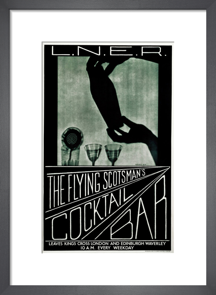 The Flying Scotsman's Cocktail Bar Art Print by Anonymous | King & McGaw