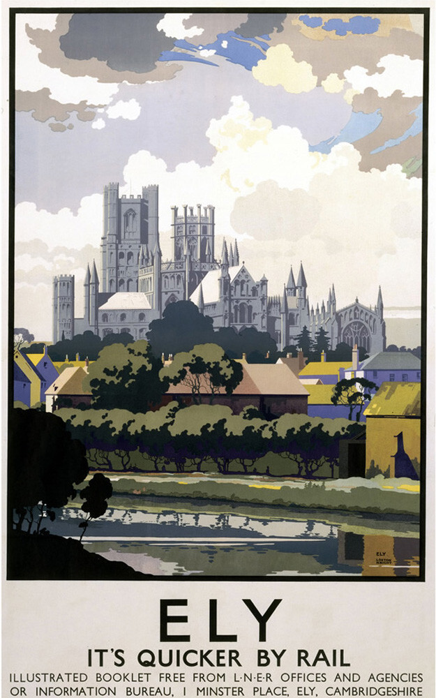 Ely - Cathedral Across River Art Print by Anonymous | King & McGaw