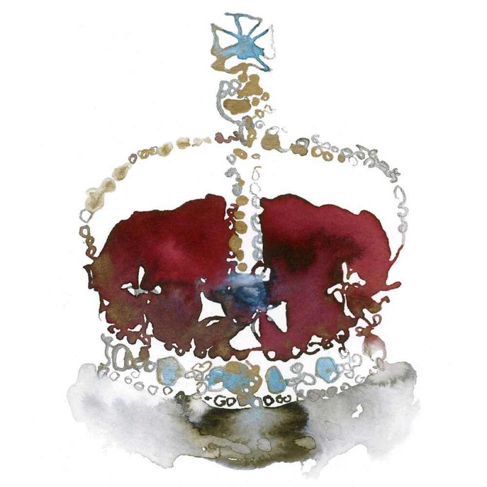 Red Crown Art Print by Bridget Davies | King & McGaw