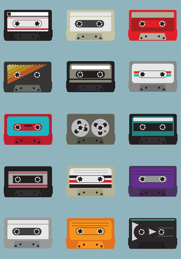 Mix Tapes Art Print by Jeremy Harnell | King & McGaw