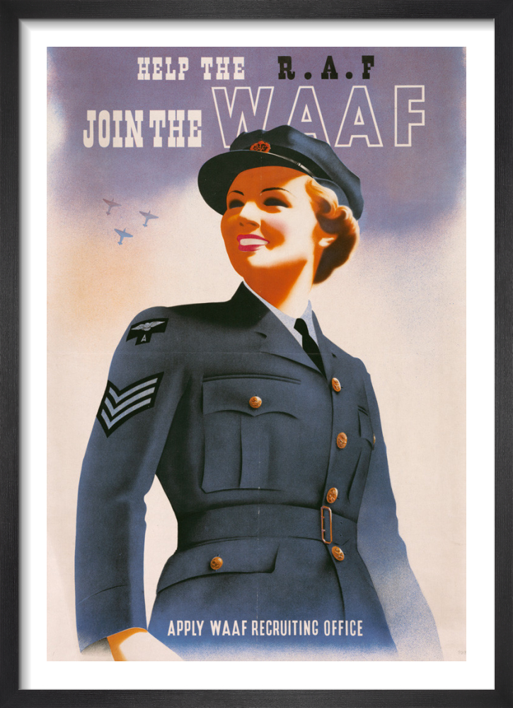 Help the RAF - Join the WAAF Art Print by Abram Games | King & McGaw