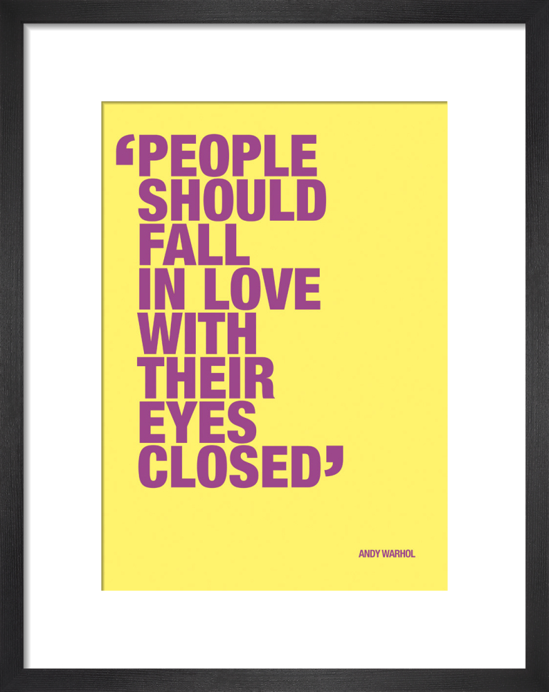 Fall in love Art Print by Andy Warhol | King & McGaw