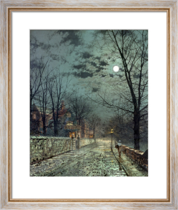 Old English House, Moonlight After Rain, 1883 Art Print by John ...