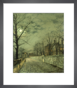 Old English House, Moonlight After Rain, 1883 Art Print by John ...