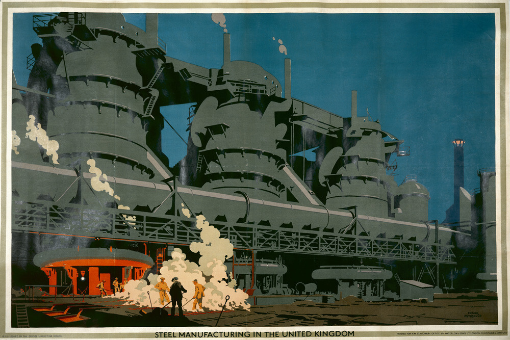 Empire Marketing Board - Steel Manufacturing in the UK Art Print by ...
