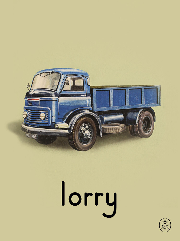lorry Art Print by Ladybird Books | King & McGaw