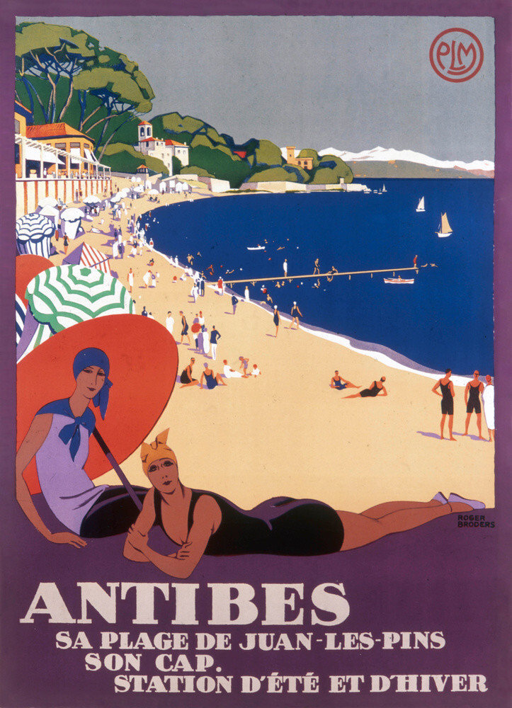 Antibes Art Print by Roger Broders | King & McGaw
