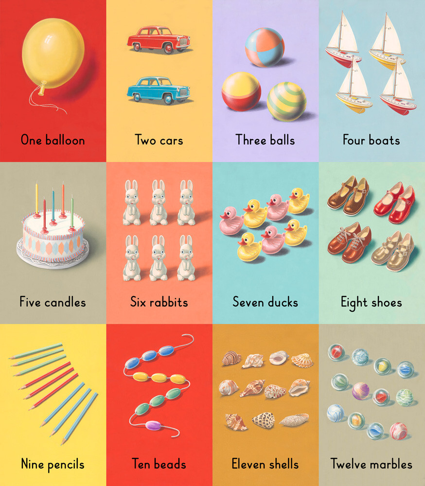 One to twelve Art Print by Ladybird Books' | King & McGaw