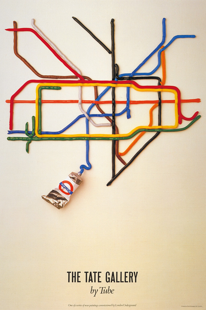 Tate Gallery by tube, 1986 Art Print by David Booth, Malcolm and Nancy ...