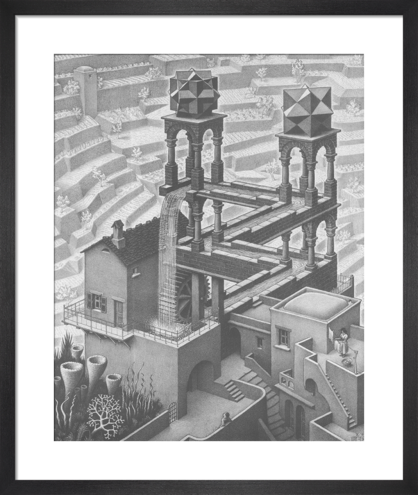 Waterfall Art Print by M.C. Escher | King & McGaw
