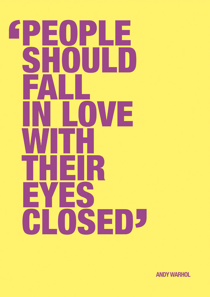 Fall in love Poster by Andy Warhol | King & McGaw