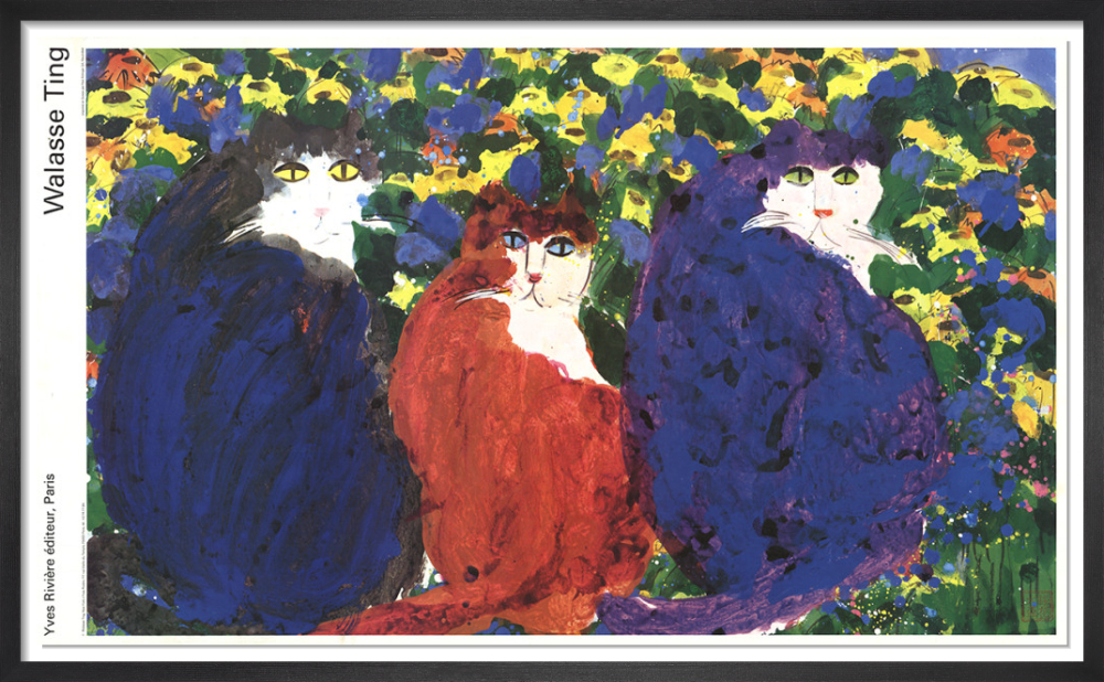 3 Cats Rare Print by Walasse Ting | King & McGaw
