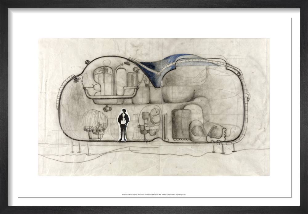 Living Pod Sketch Section Special Edition Print by Archigram | King & McGaw