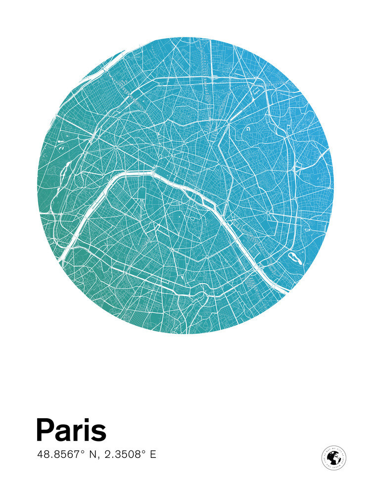 Paris Art Print by MMC Maps | King & McGaw