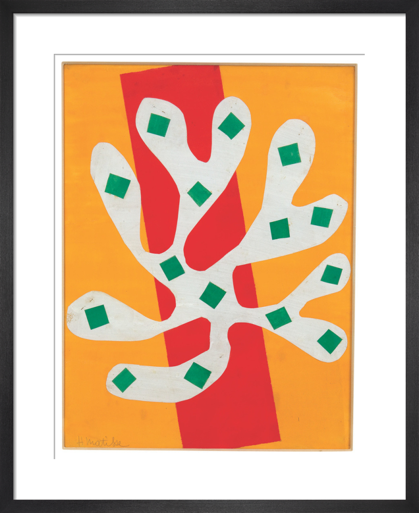 White Alga on Orange and Red, 1947 Art Print by Henri Matisse | King ...