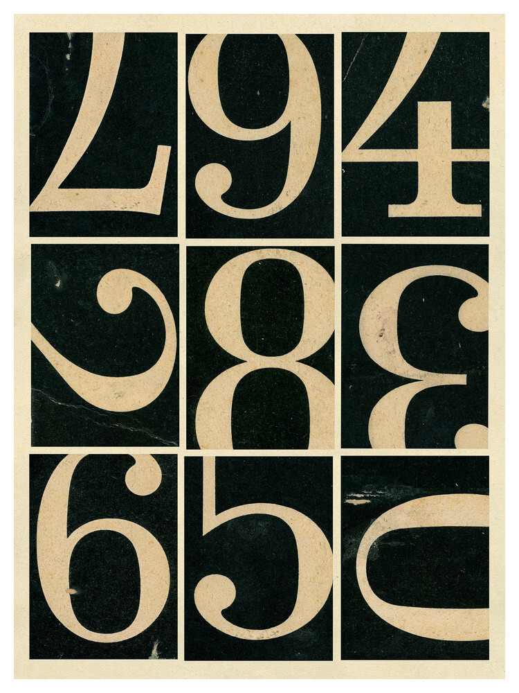 Old School Number Cards Art Print by Julia Trigg | King & McGaw