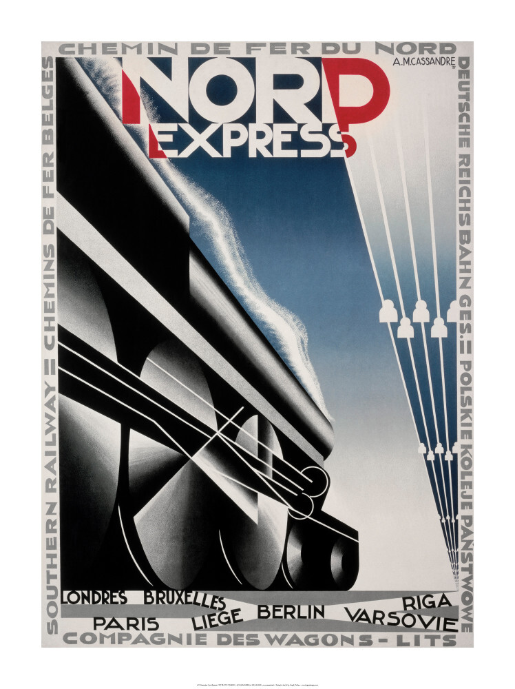 Nord Express Art Print by A.M. Cassandre | King & McGaw