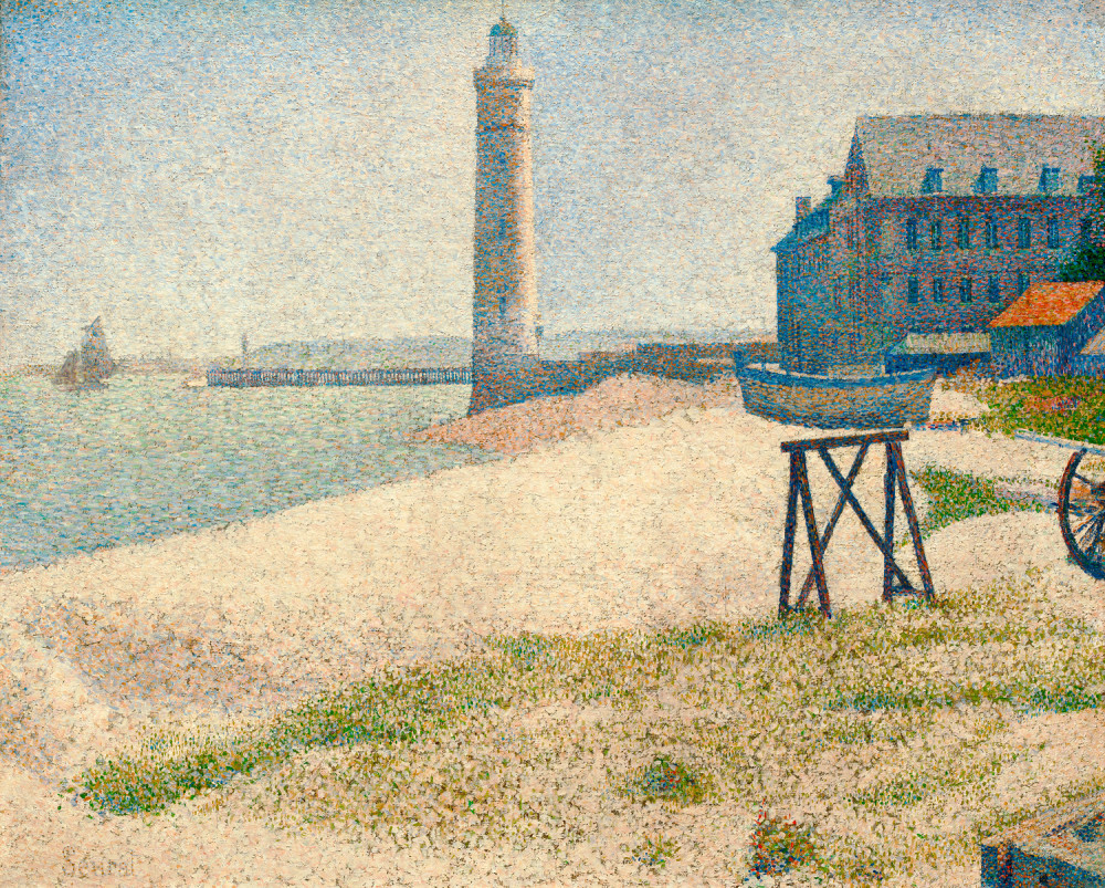 The Lighthouse at Honfleur, 1886 Art Print by Georges Seurat | King & McGaw