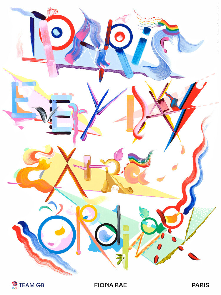 Paris Everyday Extraordinary – Team GB Poster Poster by Fiona Rae ...