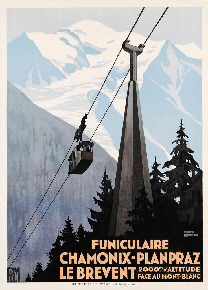 Chamonix Art Deco Poster Art Print by Roger Broders | King & McGaw